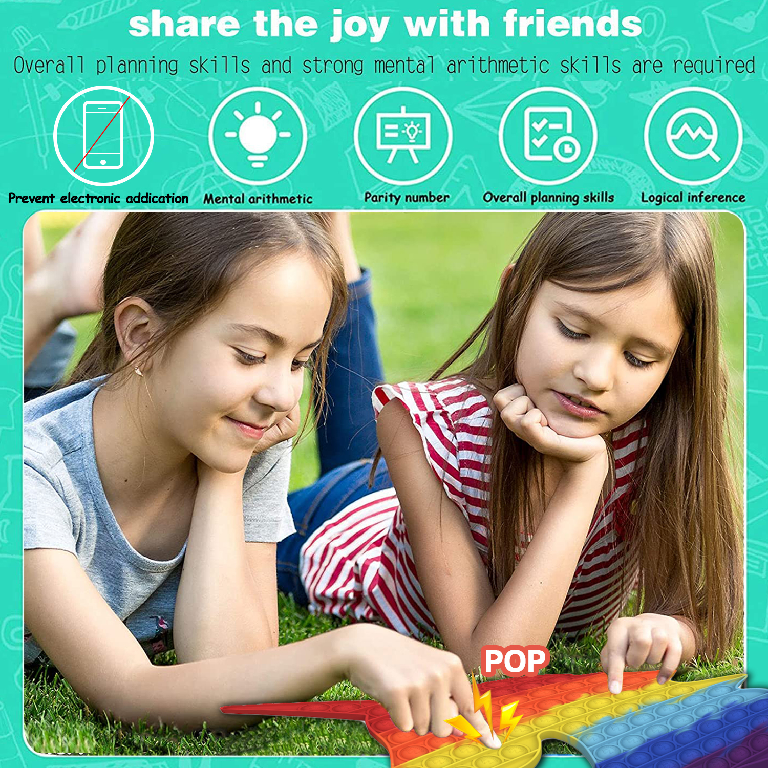 Buy ZIMFANQI Pop on It Fidget Toys Jumbo Pop Its Big Simple Dimple ...