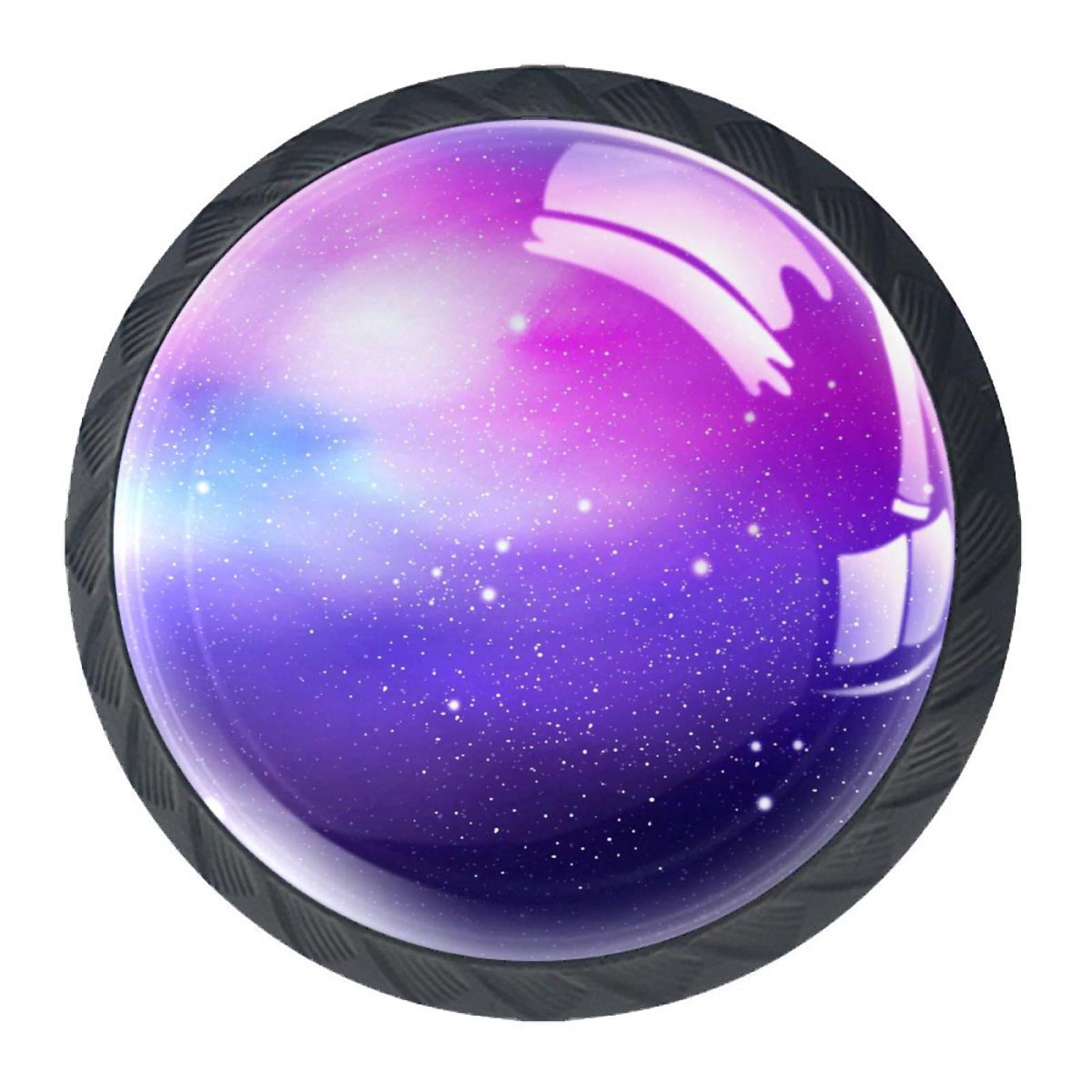 4 Pcs Starry Sky Purple Knobs for Kitchen Cabinet Cupboard Dresser ...