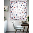 4th of July Sheer Curtains 63 Inch Length 2 Panels Set, Independence ...