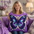 Magic Purple Latch Hook Kits for Adults Beginners Hooked Cushion for ...