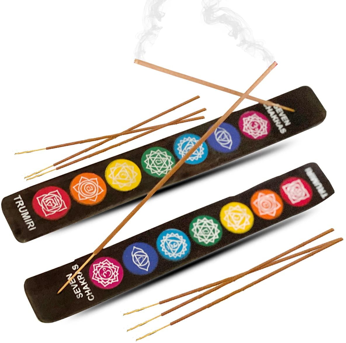 Chakra Incense Holder Burner Ash Catcher Wooden Fatti Plate Tray for ...