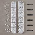 12 White Semi-Circular Imitation Pearls Nail Art Charms - Elegant DIY ...