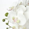 Orchids Artificial Flowers 15" White Phalaenopsis Orchid Faux Flowers ...