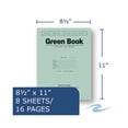Green Books Exam Book Wide/Legal Rule, 11 x 8.5, White, 8 Sheets ...