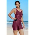 Attraco Womens Athletic Boyleg Swimwear One Piece Swimsuits with ...