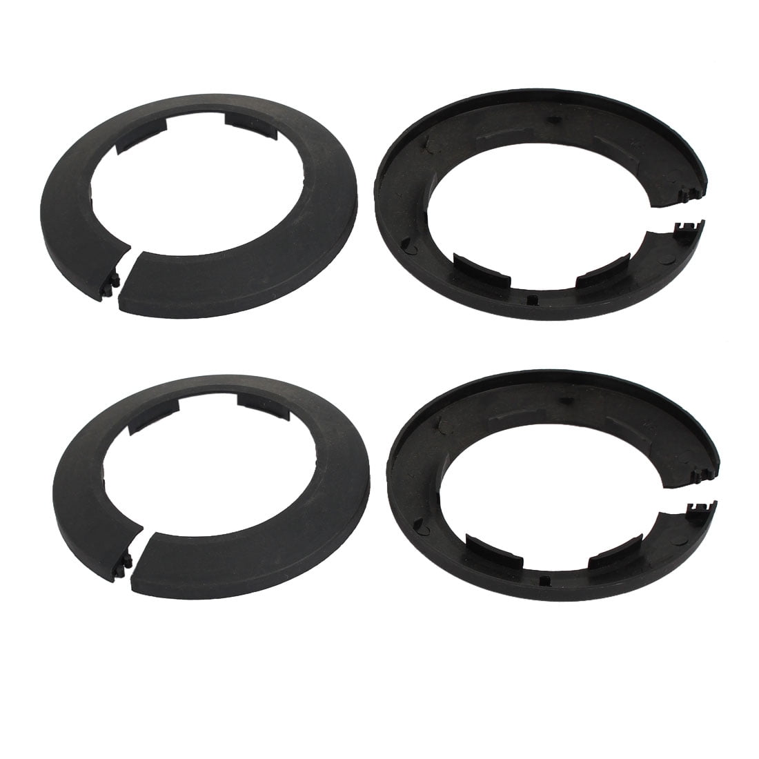 75mm Plastic Wall Flange Radiator Water Pipe Cover Collar Black 4pcs ...