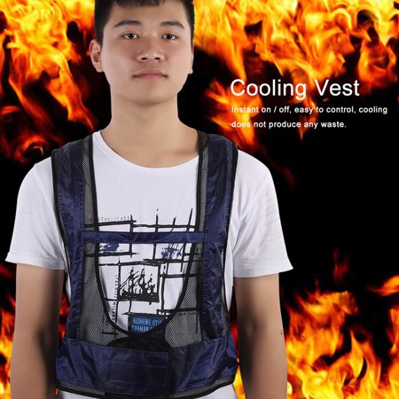 Blue Air Conditioner Waistcoat, Durable Air Compressed Cooling Vest ...