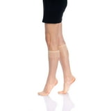 8 Pairs Sheer Knee High Socks for Women 15 Denier Stay up Band (Light ...