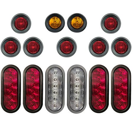 LED Light Kit for Trailers Trucks RV - Oval Stop/Turn/Tail Lights ...