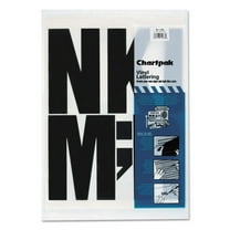 Chartpak Press-On Vinyl Uppercase Letters, Self Adhesive, Black, 3"h ...