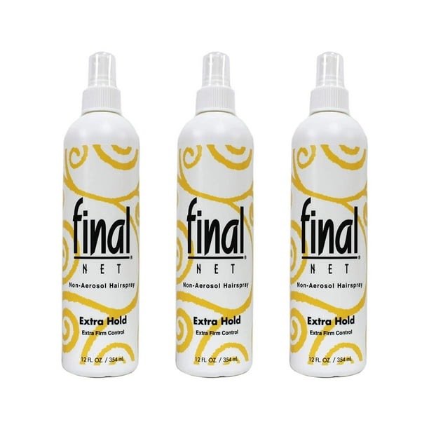 Final Net Hairspray Non-Aerosol Extra Hold 12 oz (PACK OF 3) - Walmart.ca