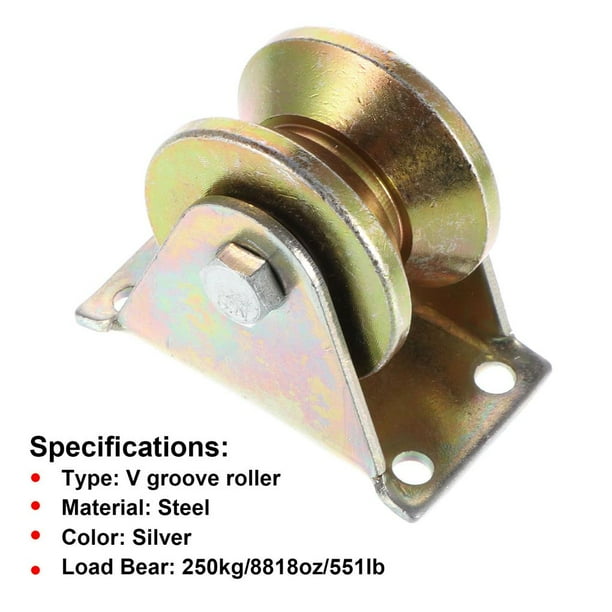 V Groove Sliding Gate Caster Steel Wheels Practical Track Rail Rolling ...