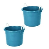 Mainstays 17 Gallon Plastic Utility Tub with Rope Handles, Teal Sachet ...