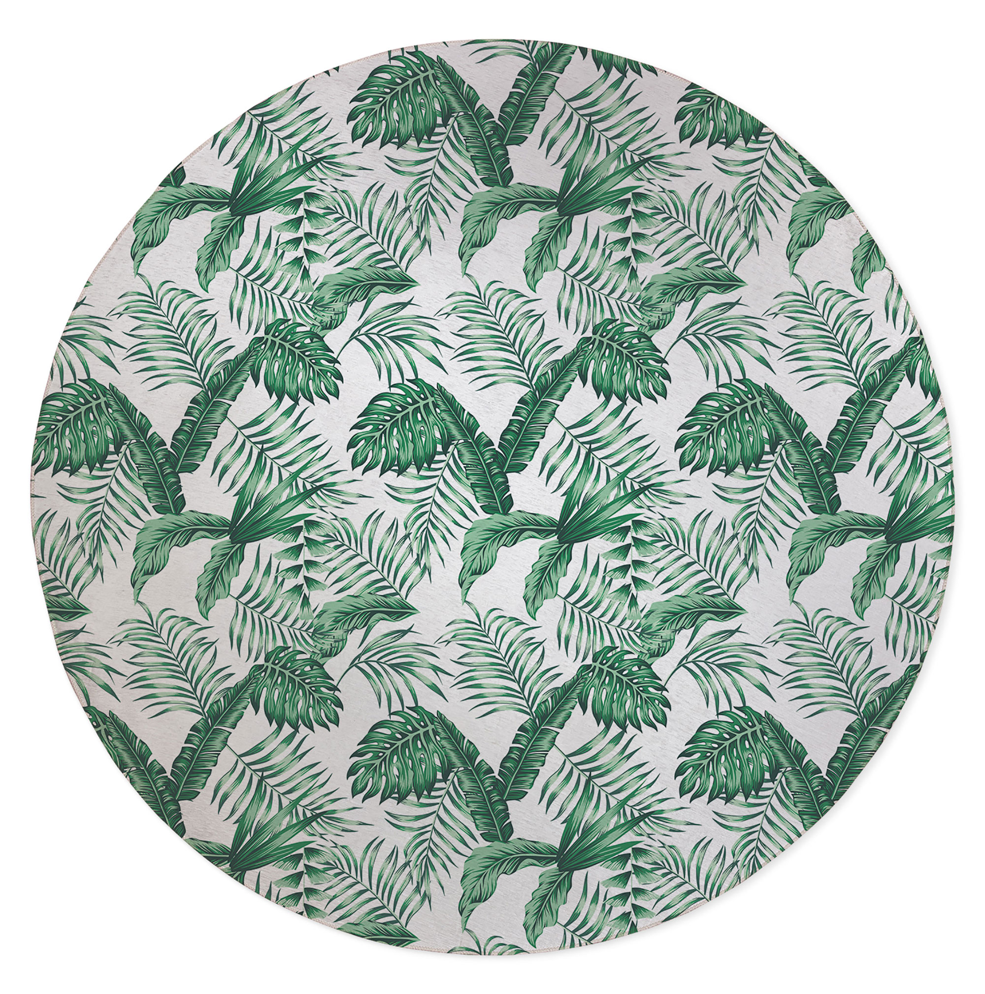 Green Tropical Leaves Area Rug by Kavka Designs - Walmart.com