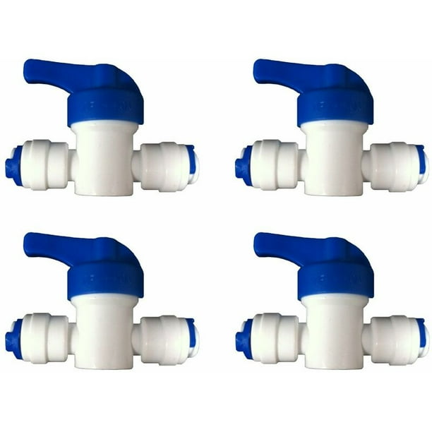 Water 4 Pack Inline Tap Valves for 1/4 LDPE Fridge Freezer Reverse ...