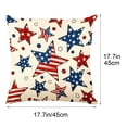 WUXICHEN 4th of July Patriotic Decorative Pillow Cover Red White Blue ...