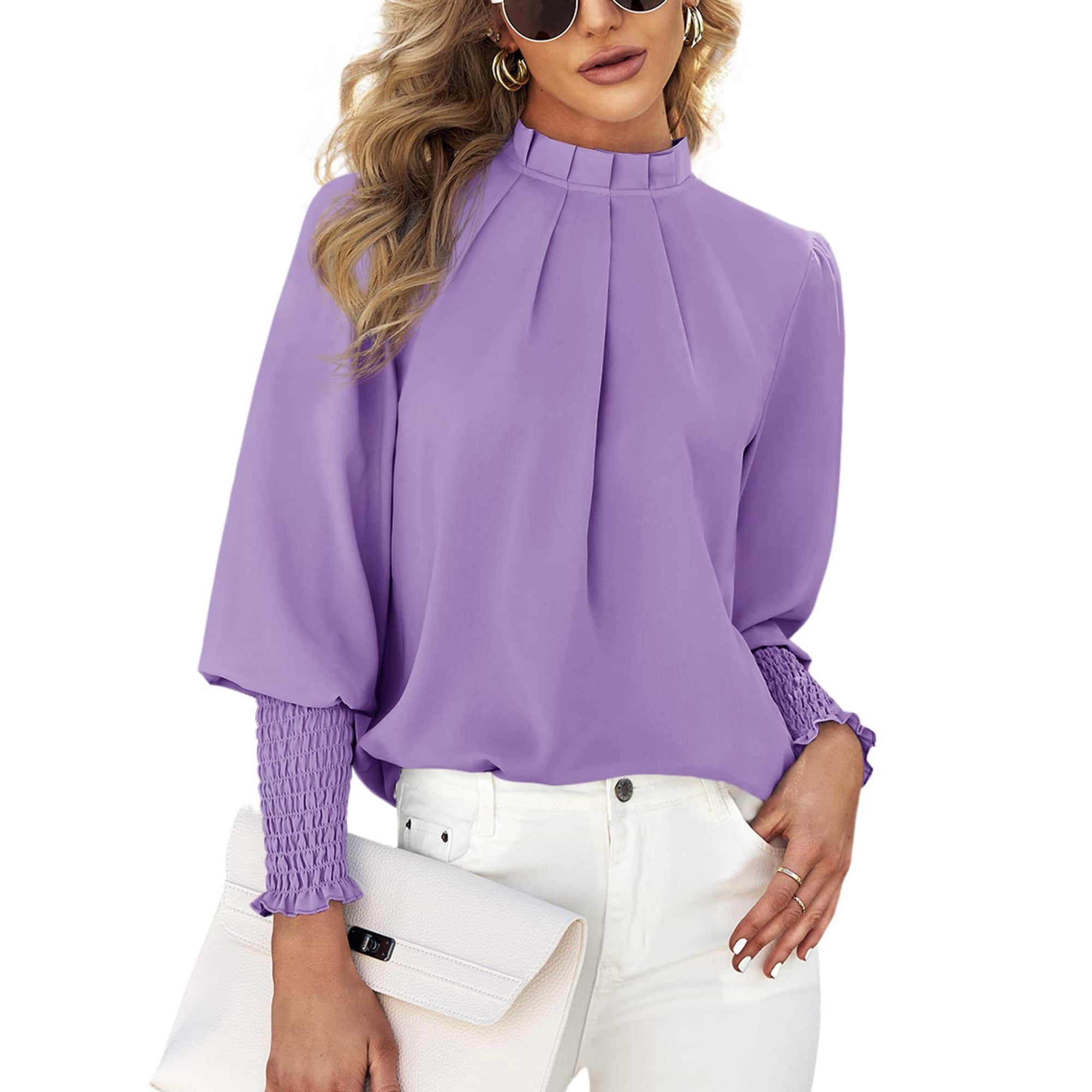 Purple Chiffon Blouse