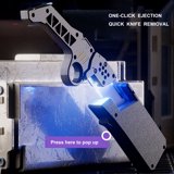 Sioweci Ejection Cutter Fidget Toy Press Button Scabbard Light Up Funny ...