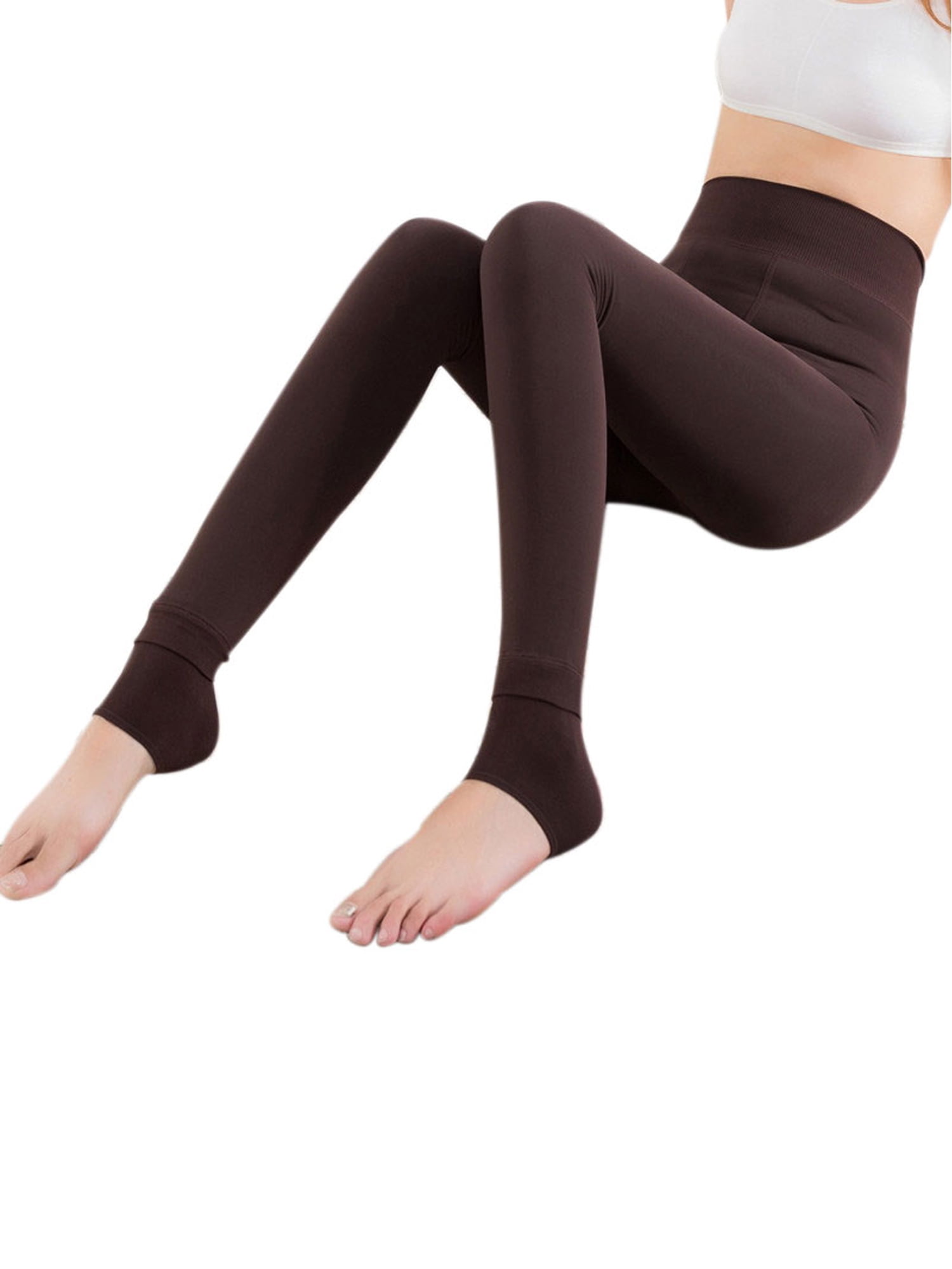 JBEELATE Women Warm Fleece Tights High Waisted Opaque Lined Thick ...