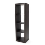 Better Homes & Gardens 4 Cube Vertical Storage Organizer, Tobacco Oak ...