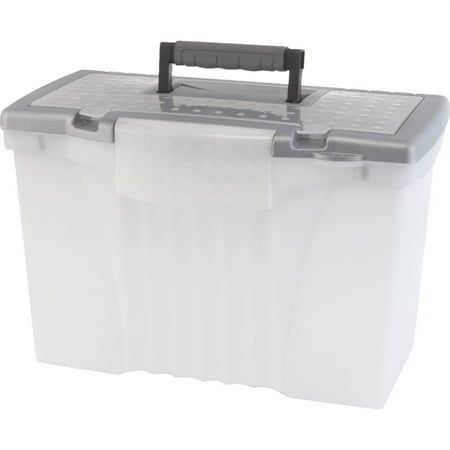 STOREX 61511U01C Storex Portable File Box with Organizer Lid, Legal ...