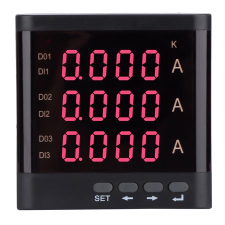 Multi Three Phase Ammeter,ZM194-A93 Black Shell LED Three Phase Ammeter ...