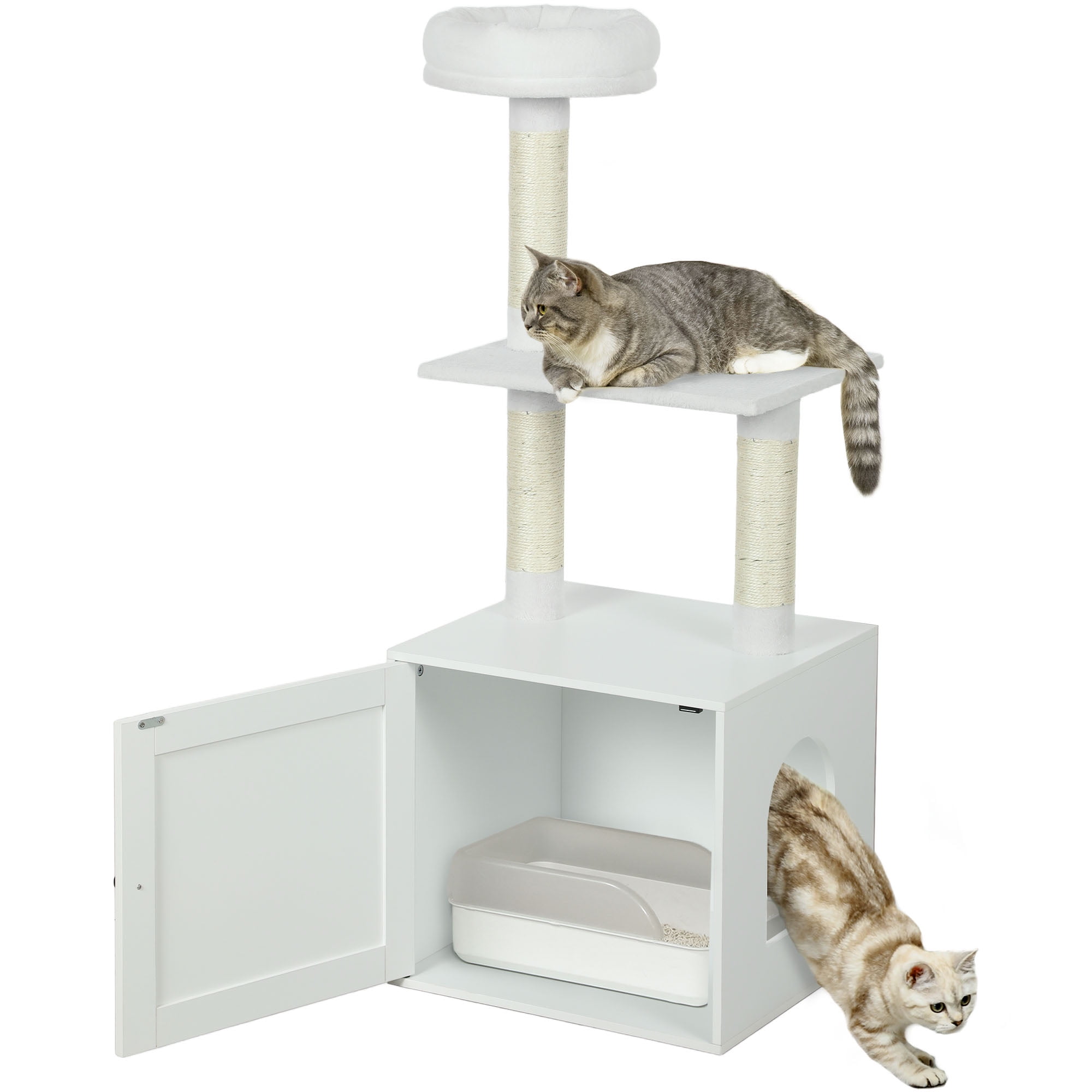 Click here for Pawhut Cat Tree With Litter Box Enclosure  Cat Tow... prices