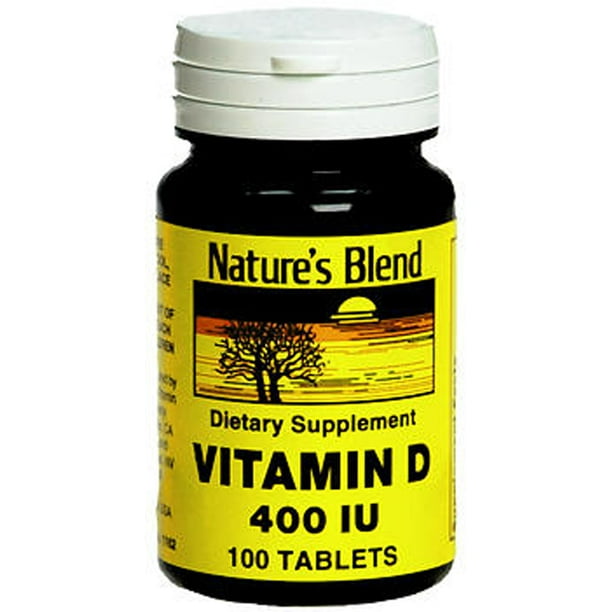 Nature's Blend Vitamin D 400 IU Tablets, 100 Count - Walmart.com ...