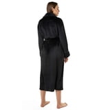 Turquaz Linen Black Plush Soft Warm Fleece Women's Robe, XL - Walmart.com