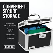 Vaultz Large Lockable Storage Box, 19.5 x 7 x 13.5 inches, Combo Lock ...