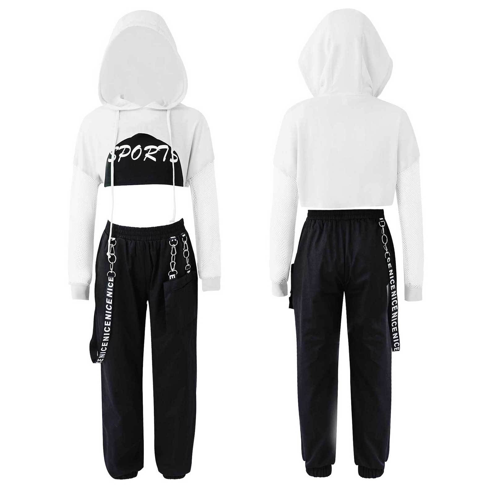 Aislor Girls 3 Pieces Tracksuit Hip Hop Dance Modern Jazz Team ...