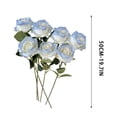 8 Pcs Realistic Artificial Silk Roses, Faux Flowers for Wedding Flower ...