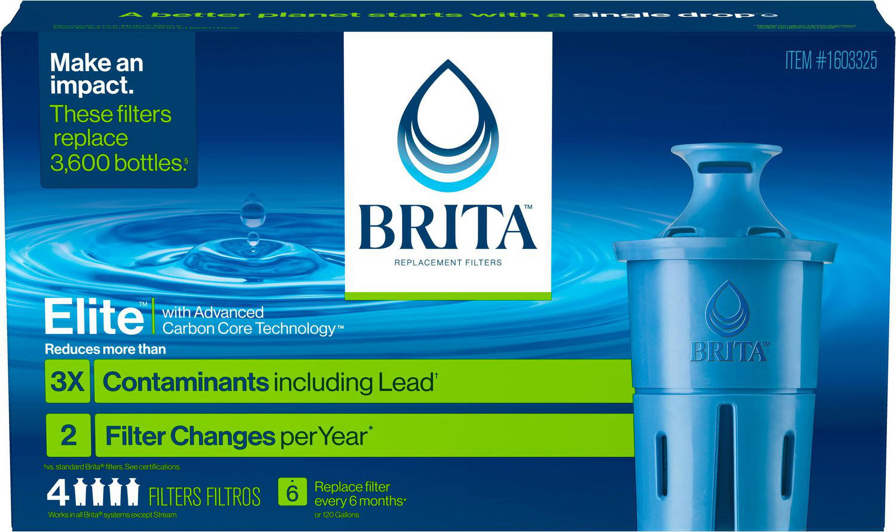 Brita Elite Replacement Filter, Reduces 30+ contaminants while keeping ...