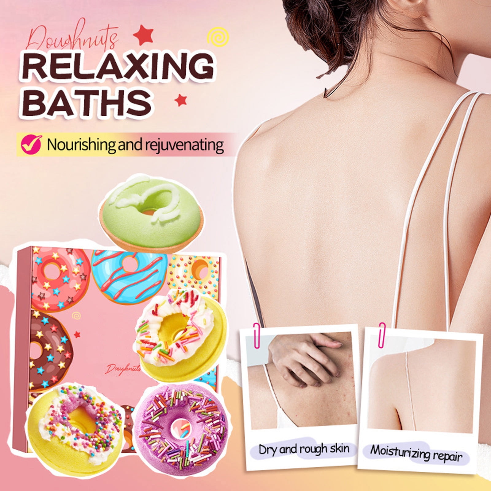 Click here for Dvkptbk Bath Ball Macaron Donut Bath Saltballs Bat... prices