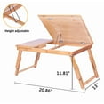 Ktaxon Portable Bamboo Laptop Desk Serving Bed Tray with Drawer ...