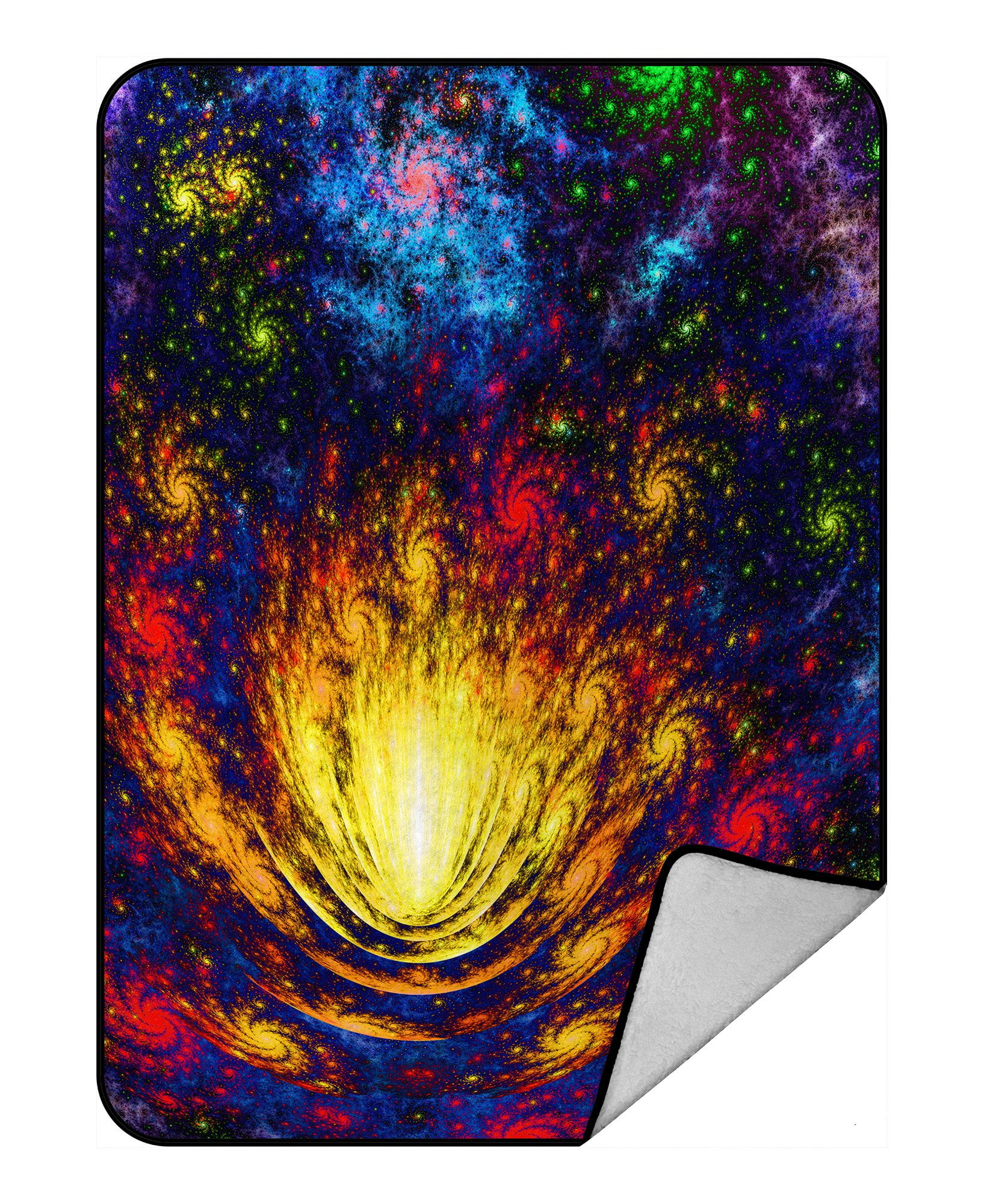 PHFZK Spiral Galaxy Pattern on its Petals Glow in Dark Fleece Blanket ...