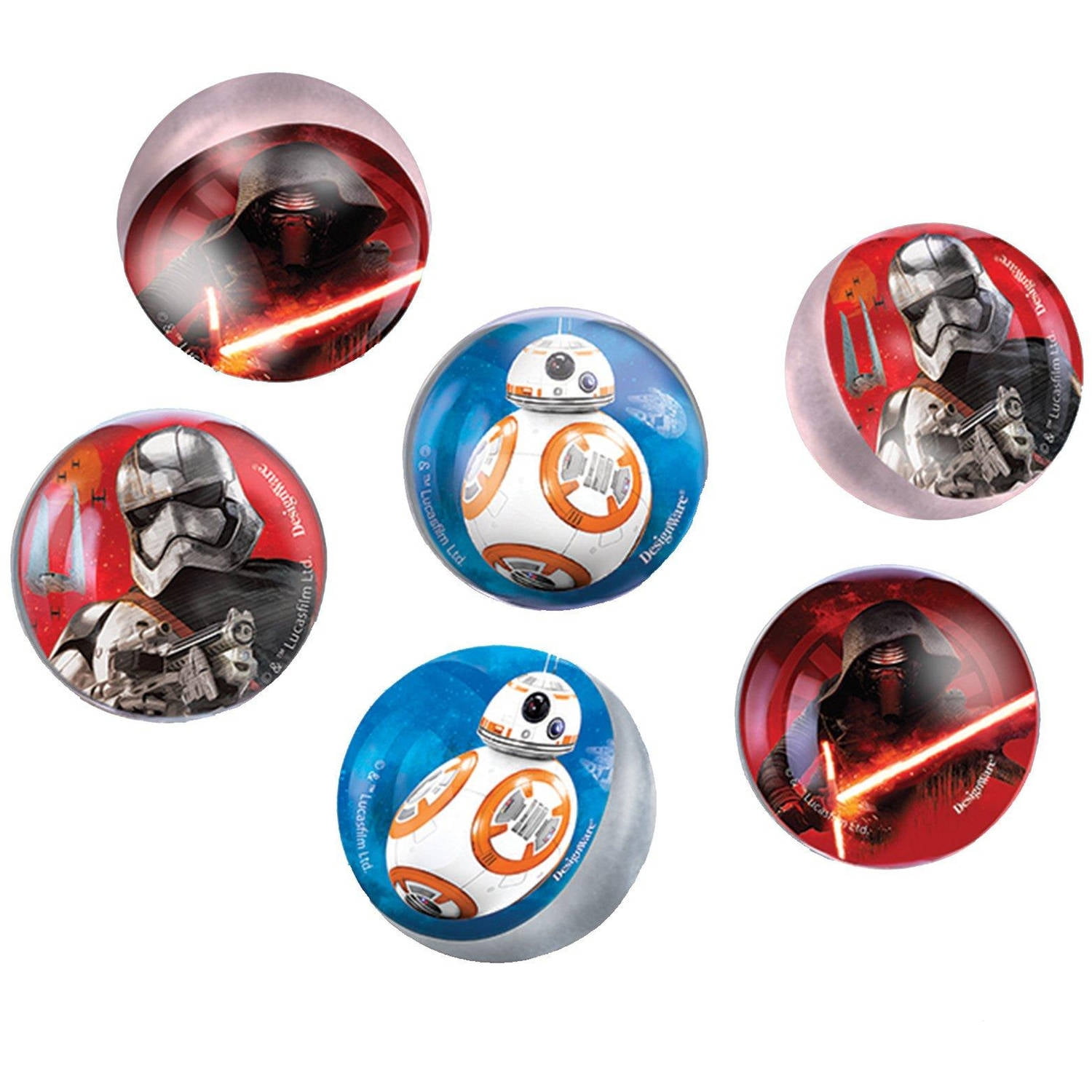 Star Wars Episode VII The Force Awakens Bounce Balls, 6pk - Walmart.com