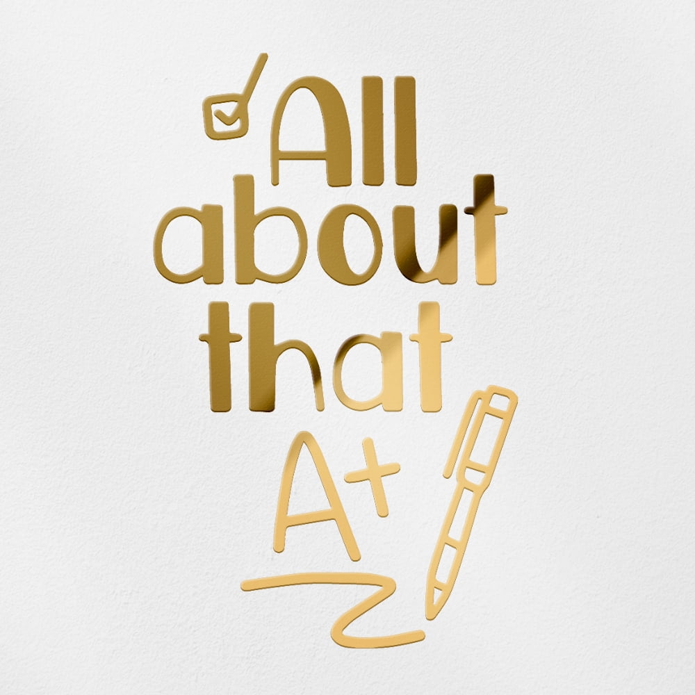 Transparent Decal Stickers Of That A+ (Metallic Gold) Premium ...