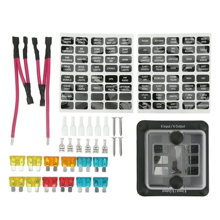 Boat Fuse Block, Universal 6 Way Fuse Block Sticker Label For Car RV ...
