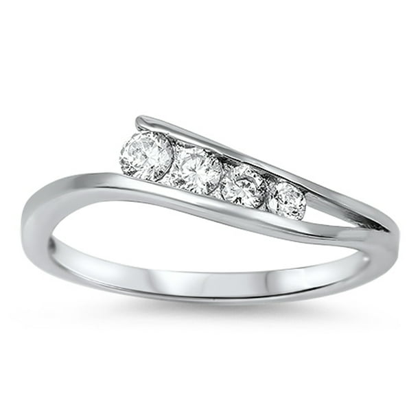 Prime Jewelry Collection Sterling Silver Womens Flawless Colorless