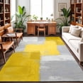 Abstract Graffiti Art 5x7ft Non Slip Area Rug Yellow Grey Geometric ...