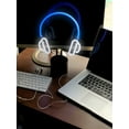 Amped & Co Headphones Neon Desk Light, Real Neon, Blue and White, Large ...