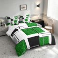 Manfei Glitter Green Square King Bedding,Contemporary Simple Art King ...