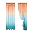 Two Tone Gradient Sheer Curtain 52x96in Rod Through Light Filtering for ...
