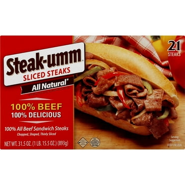 Pack of 40, Philly Sensations, Raw Philly Beef Steaks, 4 oz - Walmart.com