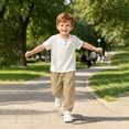 AHTJRT Kids 2 Piece Set Short Sleeve Henley Tops and Jogger Pants ...