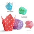 200-Pack Blue Polka Dot Tulip Cupcake Liners, Heat-Resistant Muffin ...
