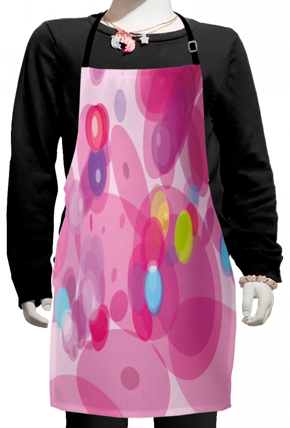 Pink Kids Apron, Abstract Fantasy Magic Blurry Motion Effect Design ...