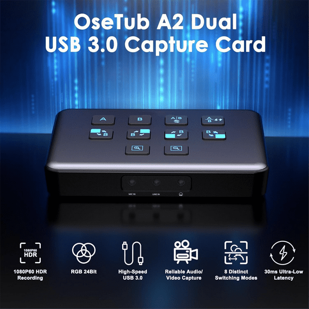 Dual-Channel -Compatible External Capture Card,Audio Video External ...