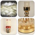 white Feather Table Lamp - Plug-in Bedroom Nightstand Lamp with Fluffy ...